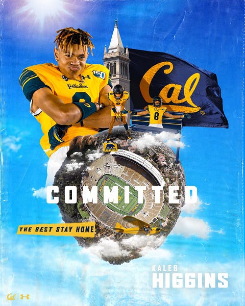 College Football Recruiting: Kaleb Higgins Commits to Cal