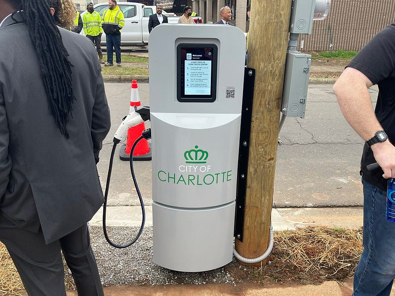 Gov. Cooper visits EV charging station in Charlotte