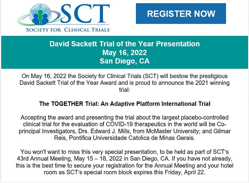 The TOGETHER Trial's Missing Arms: Doxazosin, and Low-Dose Ivermectin