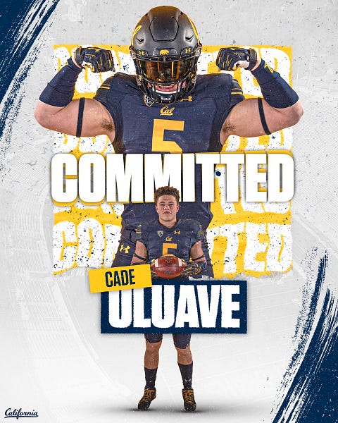 Cal Football secures commit of 3* 2023 Linebacker Cade Uluave