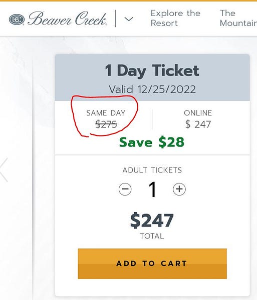Vail, Beaver Creek Peak-Day 2022-23 Lift Ticket Hits $275
