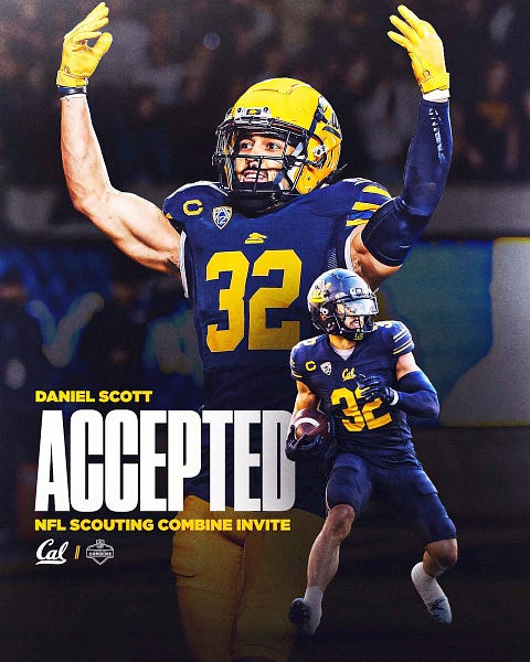 Cal Safety Daniel Scott accepts invite to NFL Combine