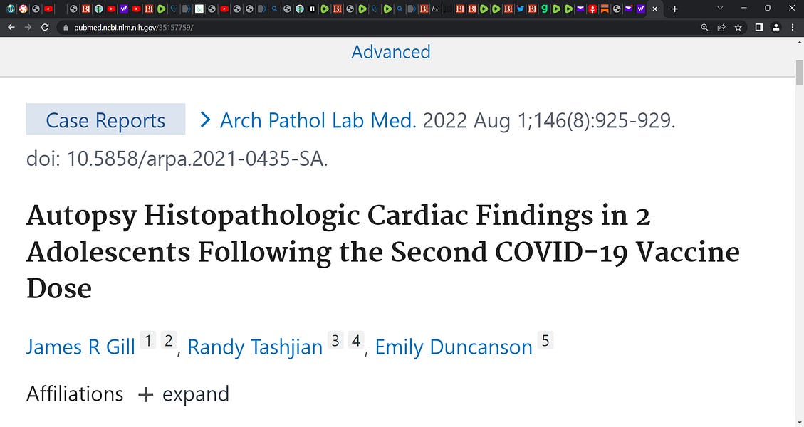 Gill et al.'s profound case series on the autopsy histopathologic ...