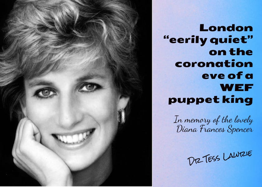 London “eerily quiet” on the coronation eve of a WEF puppet king