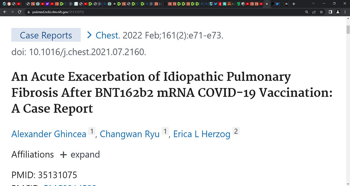 Lung fibrosis & COVID mRNA gene injection? Seems so, I describe an ...