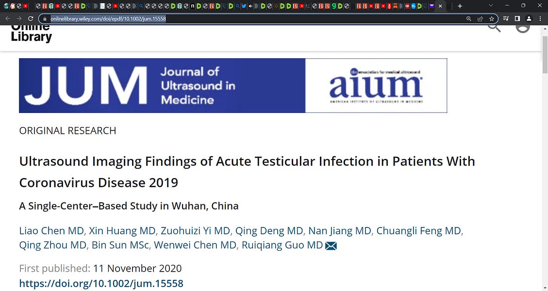 Acute Testicular scrotal Infection with COVID virus also extrapolated ...