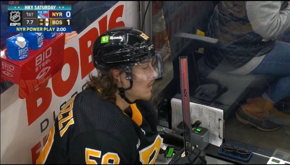 Bruins’ Tyler Bertuzzi on why he doesn’t tape the top of his hockey stick
