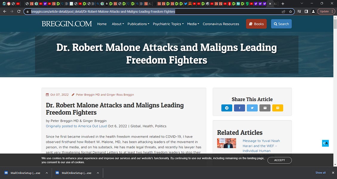 Malone Attacks Physician Scientists Drs. Harvey Risch and Peter A ...