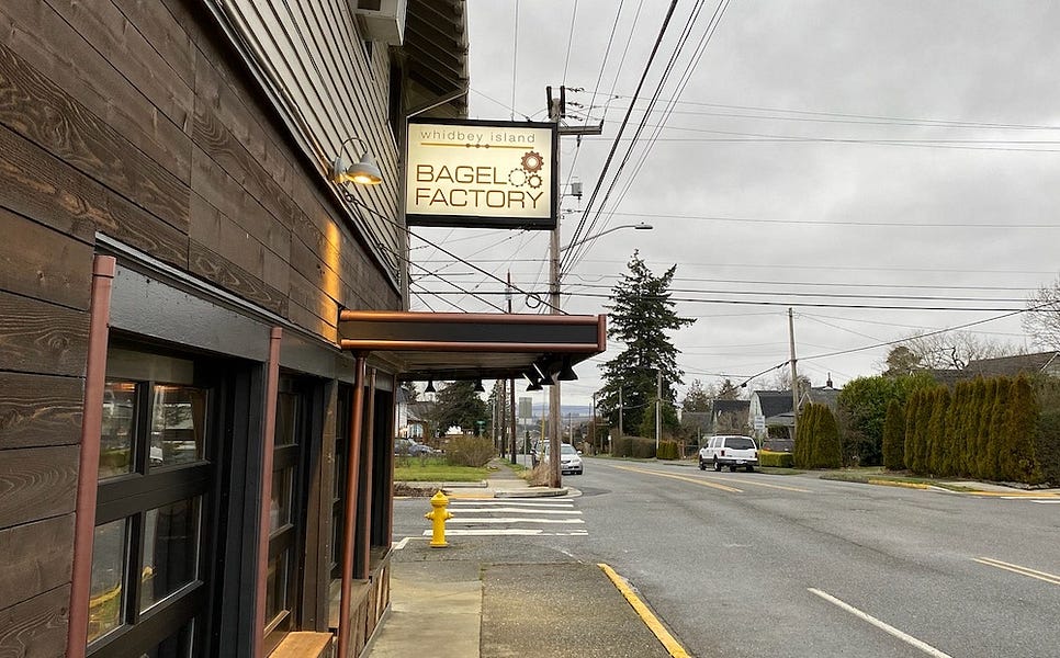 Can I find a good Seattle bagel at... Whidbey Island Bagel Factory