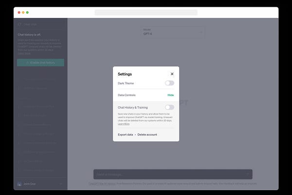 New Data Controls And Privacy Settings For ChatGPT - AI Summary