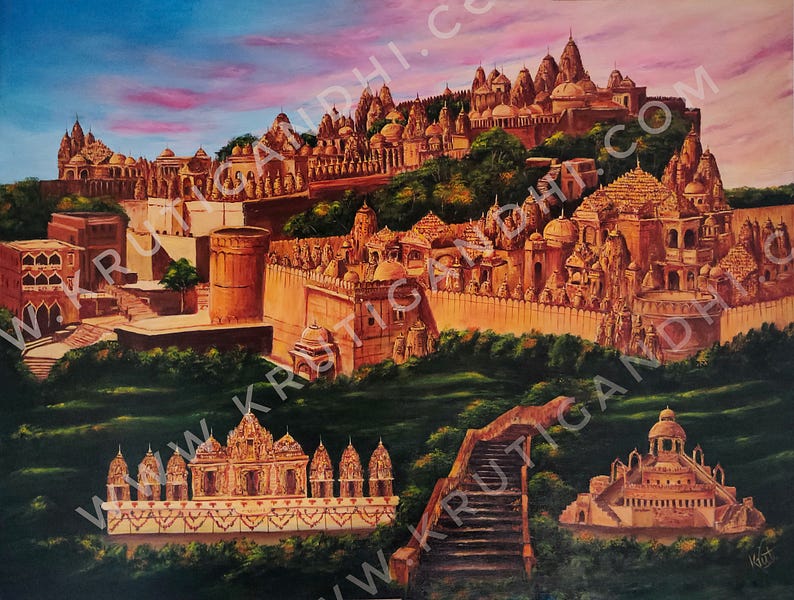 Capturing the Beauty of Palitana: A Jain Temple Painting