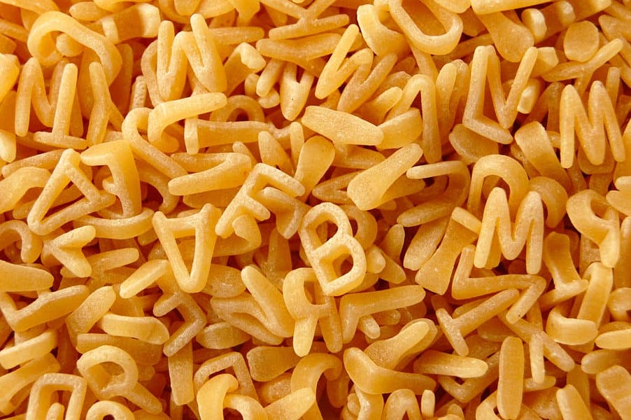 Unravelling the alphabetti spaghetti