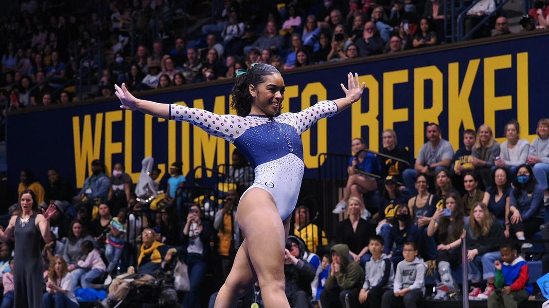 eMjae Frazier earns Cal's 1st perfect 10 on Floor Exercise