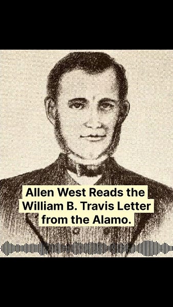 William Barret Travis: Letter from the Alamo