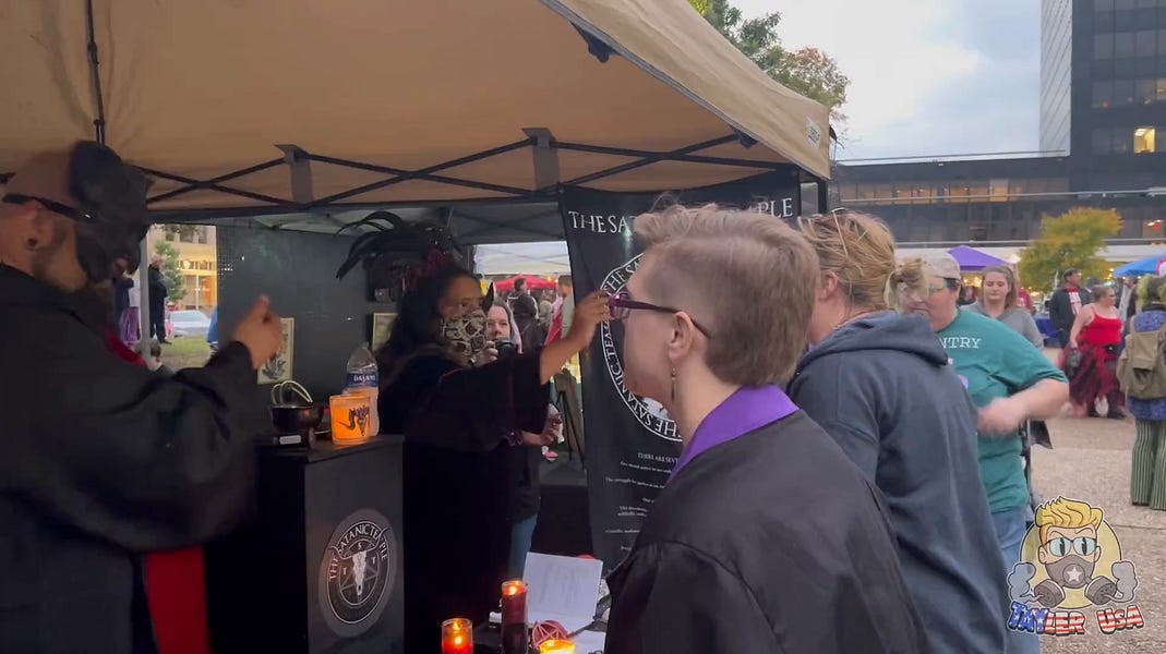 Satanic Temple Performs and Hands Out Certificates of "Unbaptism" at ...