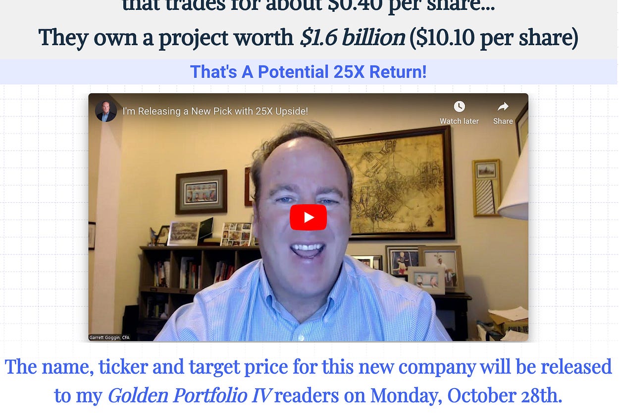 Golden Portfolio | Garrett Goggin, CFA | Substack