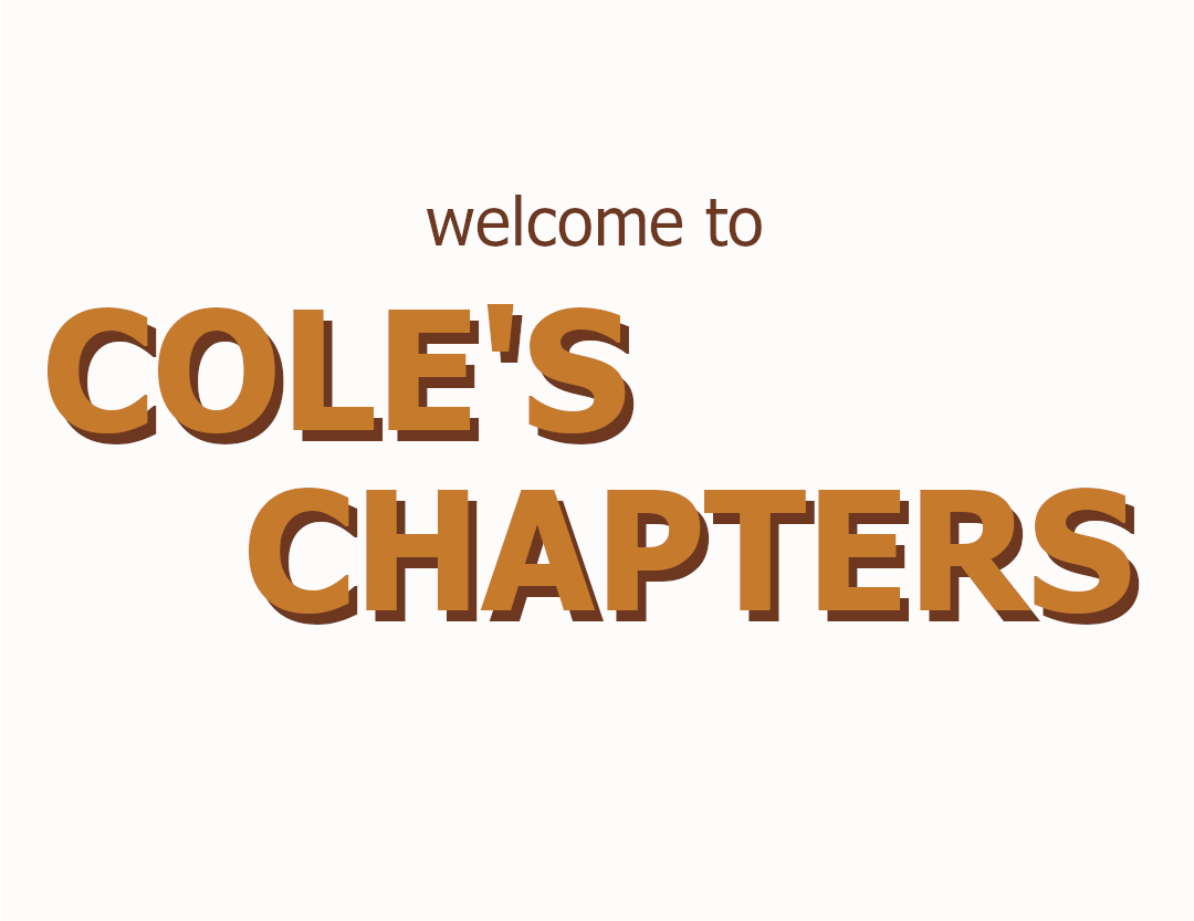 Cole’s Chapters | Cole Noble | Substack
