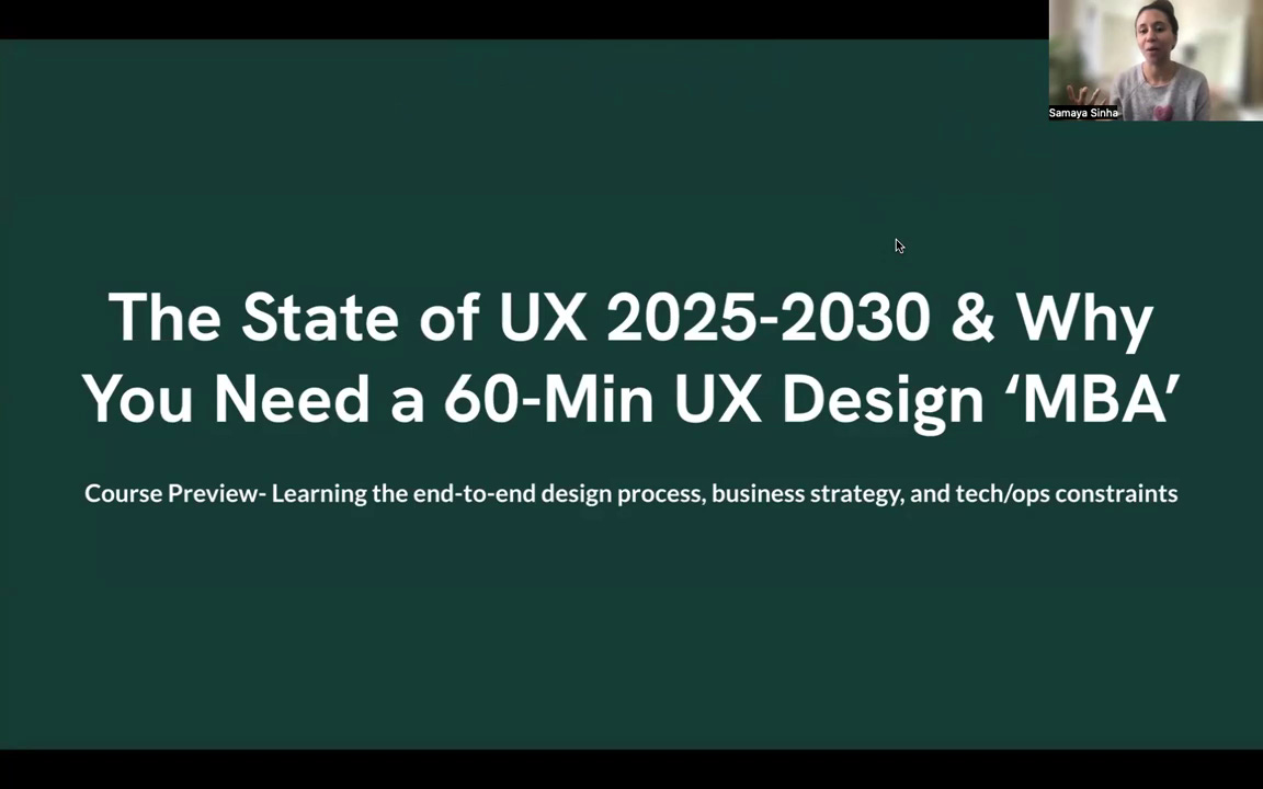 Samaya, your UX woman. Podcast | Samaya Sinha | Substack