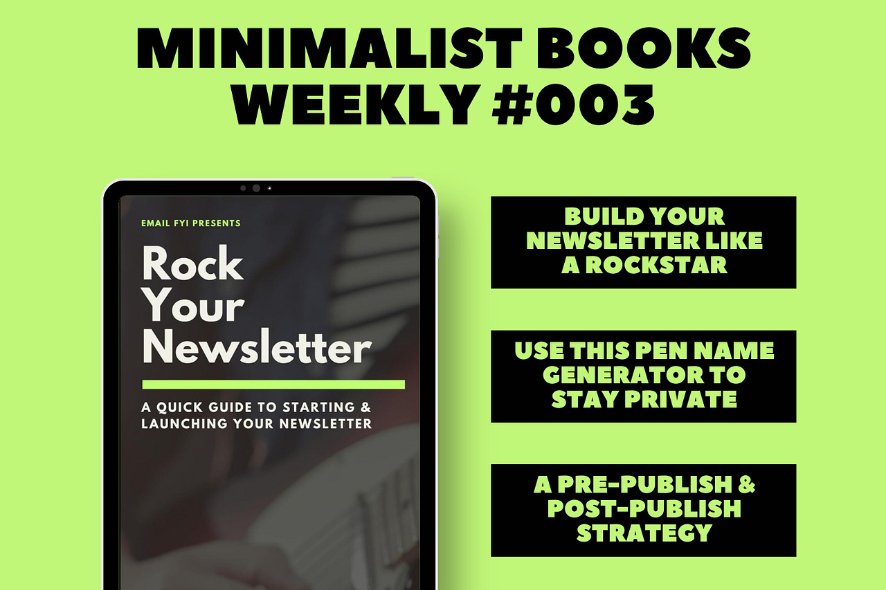 Minimalist Books Weekly | Jamie Northrup | Substack