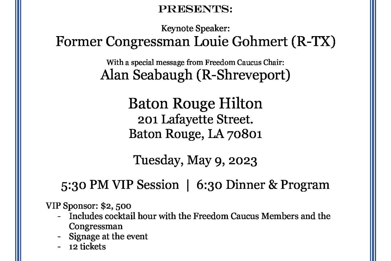 Louisiana’s Substack | Louisiana Freedom Caucus PAC | Substack