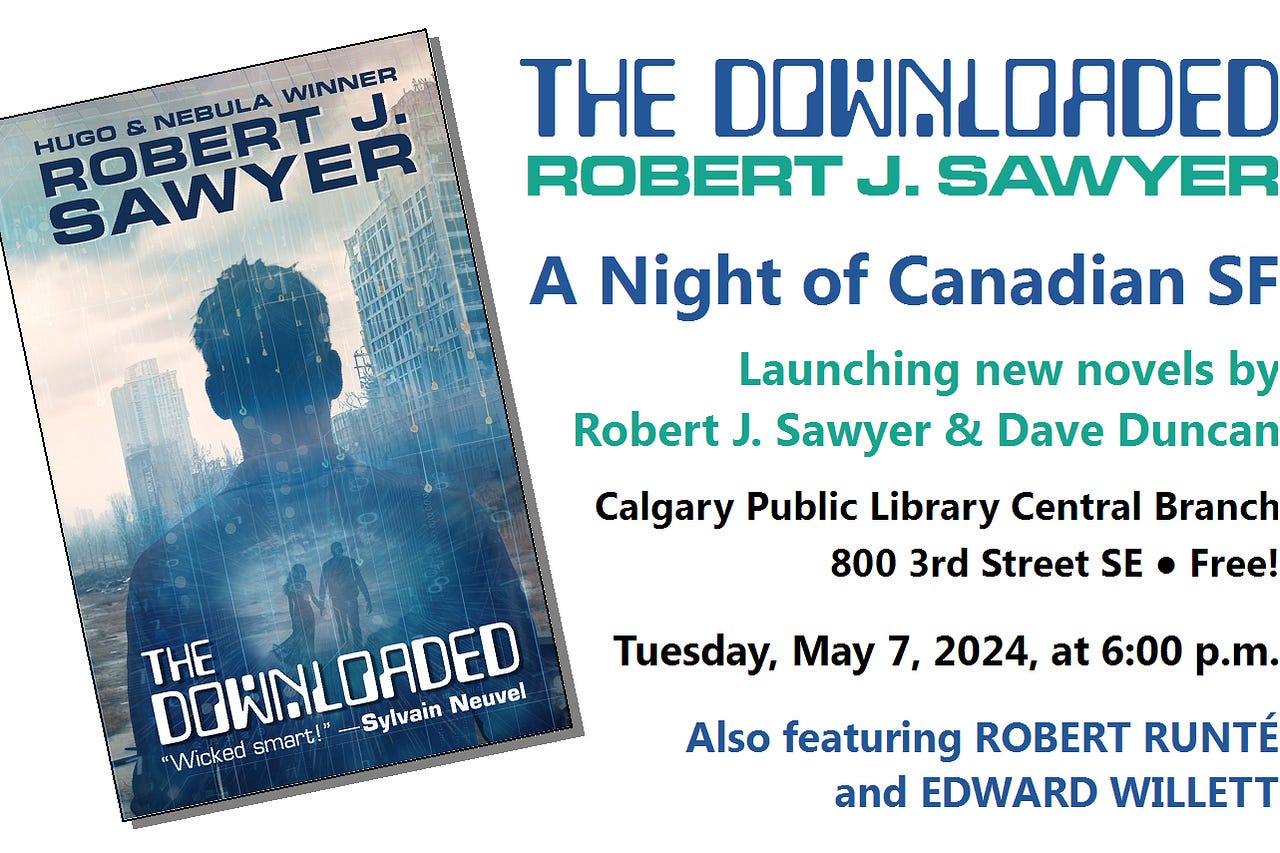 Robert J. Sawyer News | Substack