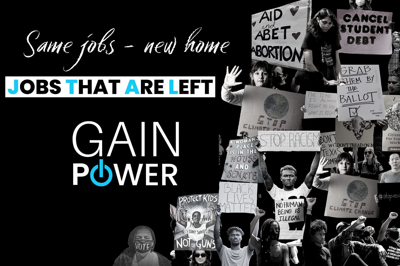 Jobs That Are Left by GAIN Power | Amy Pritchard, GAIN Power | Substack