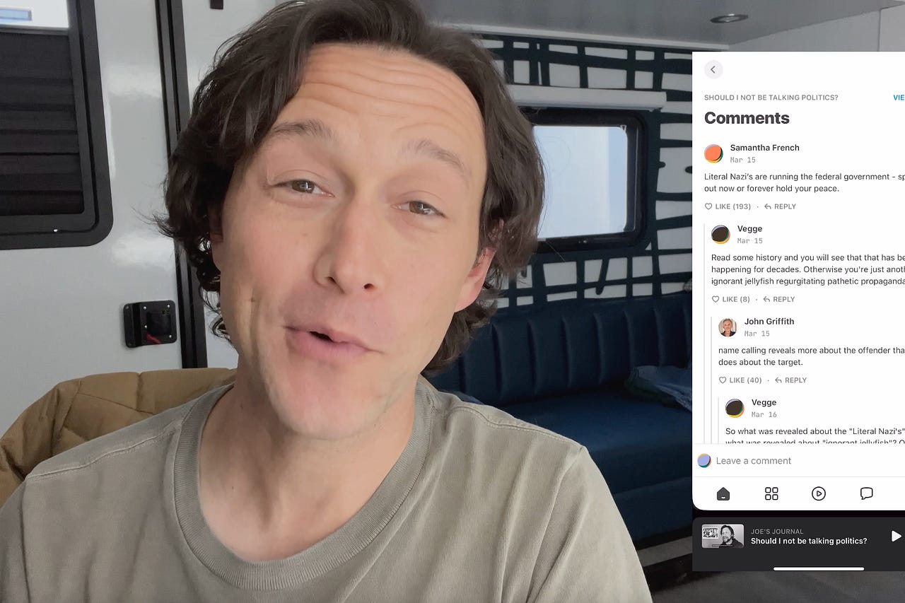 Joe's Journal | Joseph Gordon-Levitt | Substack