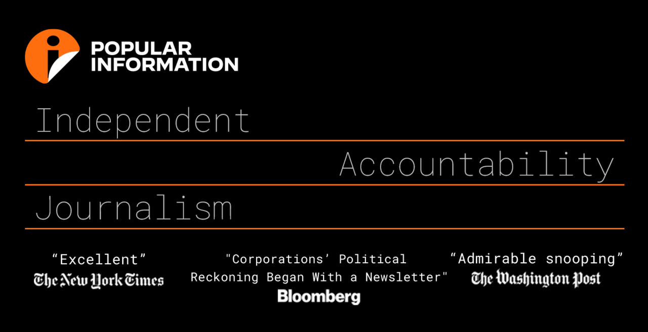 Popular Information | Judd Legum | Substack