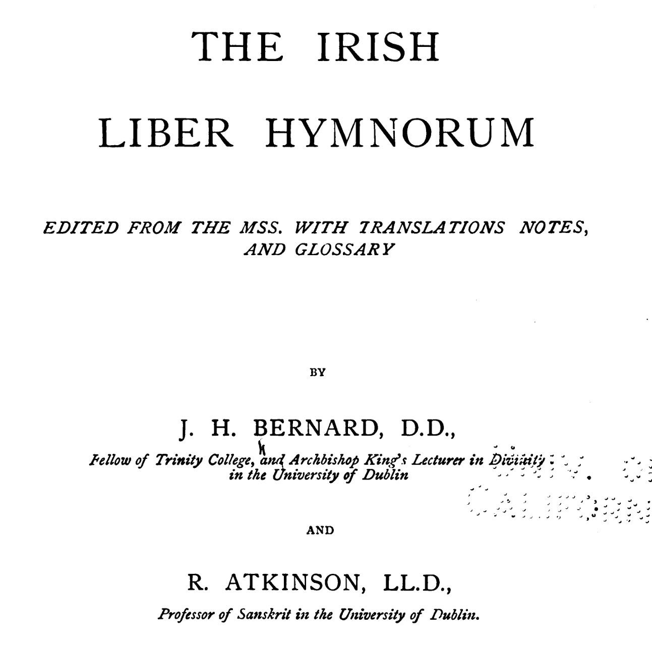 Prayer of St. John the Evangelist — The Irish Book of Hymns