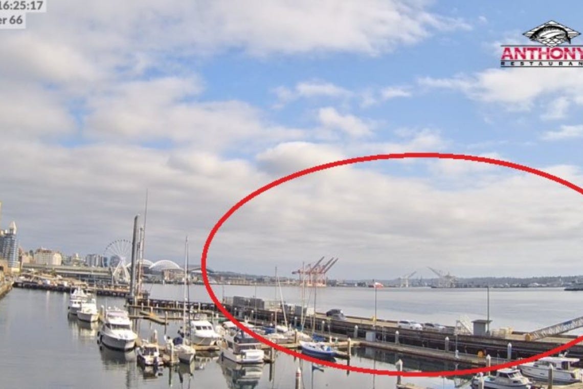 Port of Seattle EMPTY - ZERO Inbound Ocean Container Ships