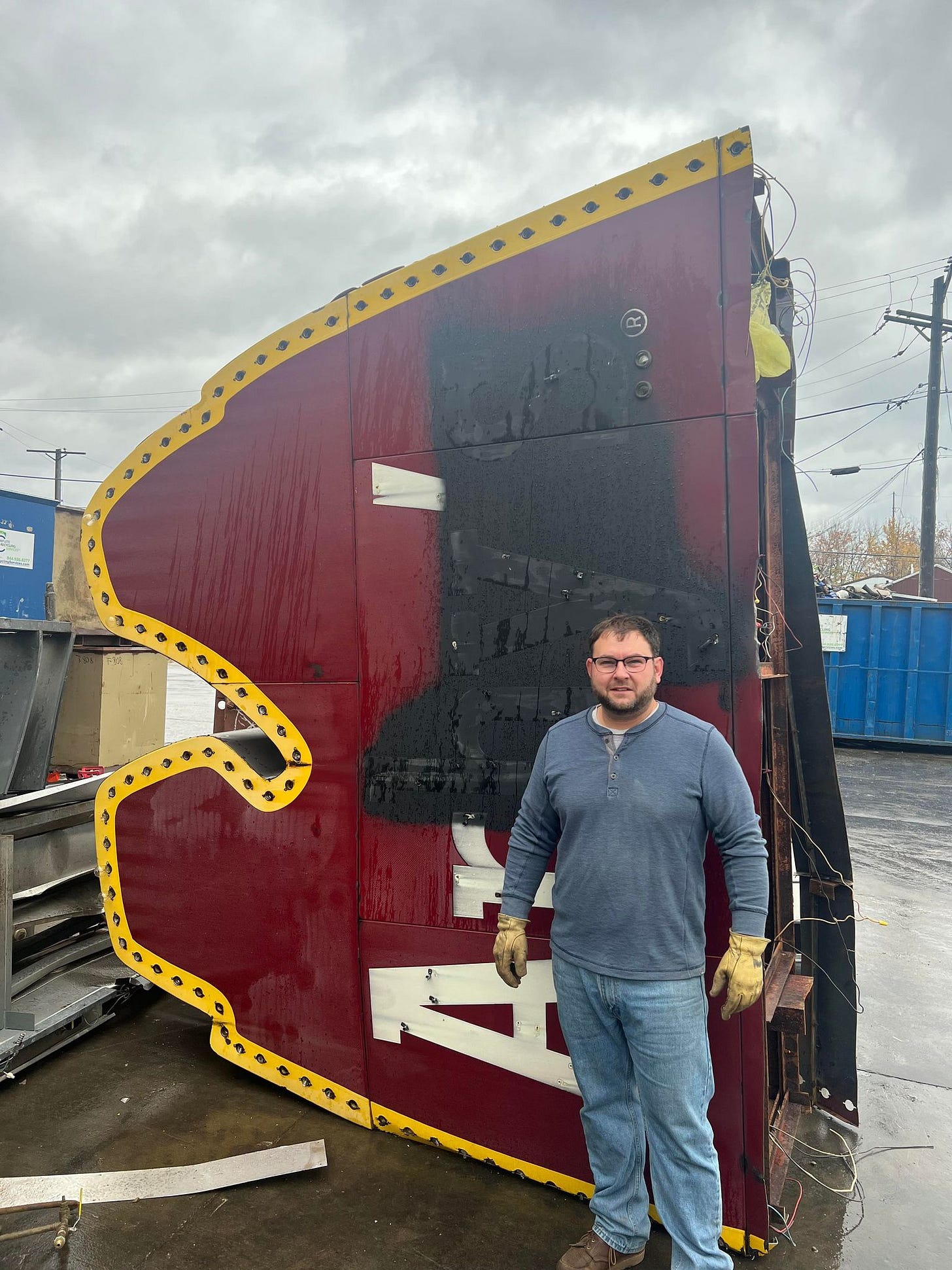 Saved! Trashed Arby's Hat in Cudahy, Wisconsin, rescued from the Dumpster