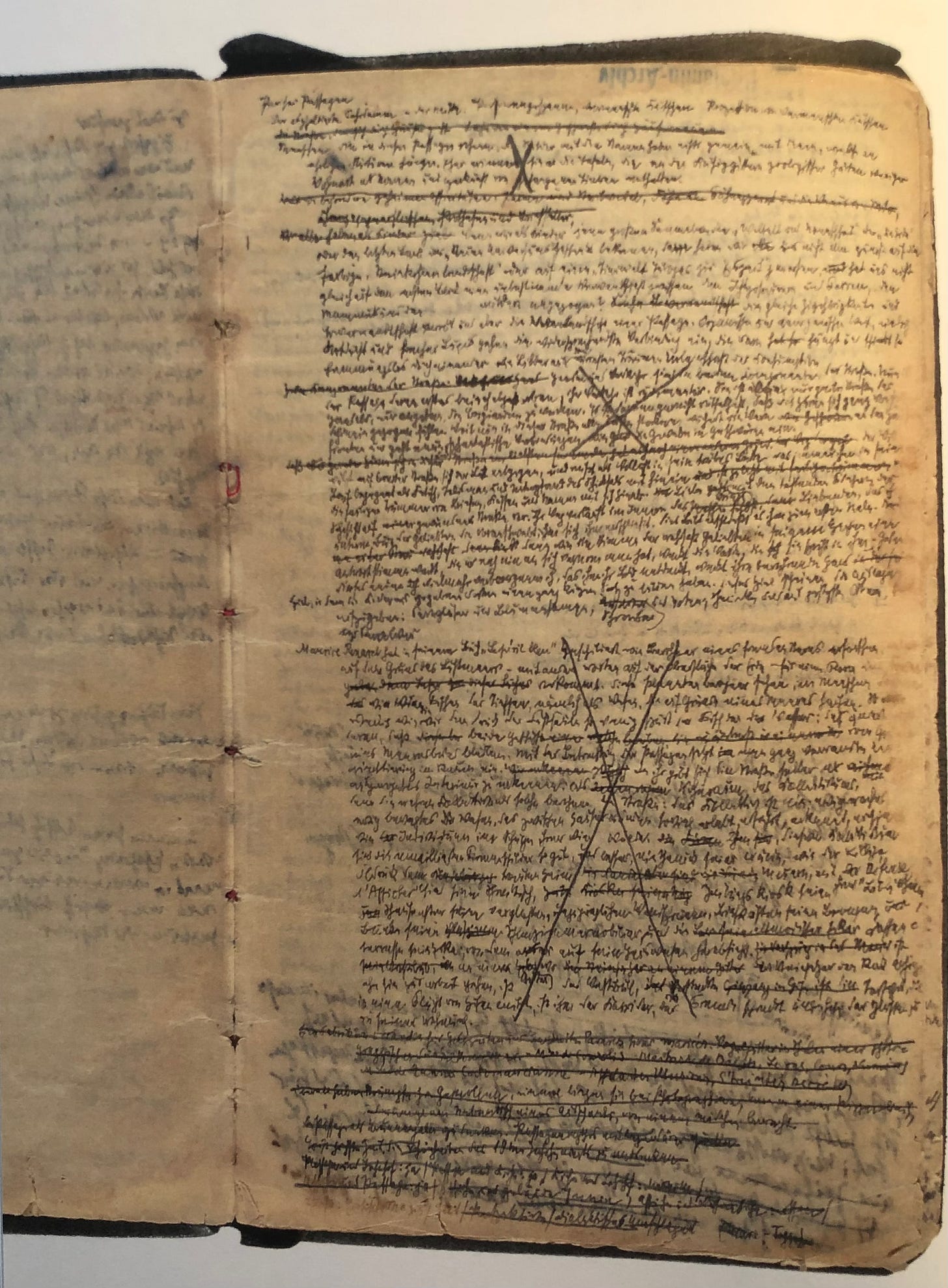Walter Benjamin's notes, written while fleeing the Nazis