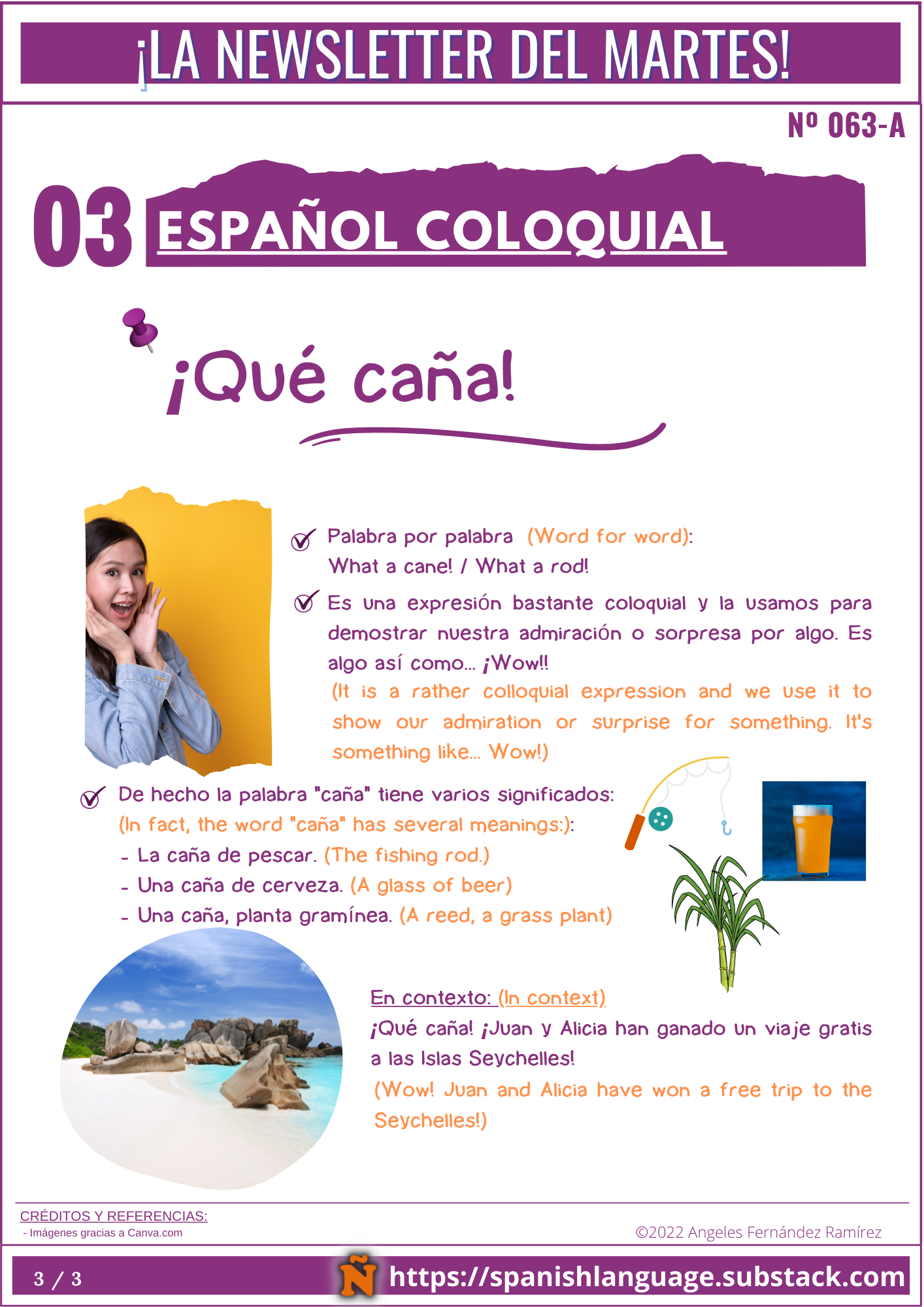 Tuesday's Spanish Language Newsletter! (063-A)