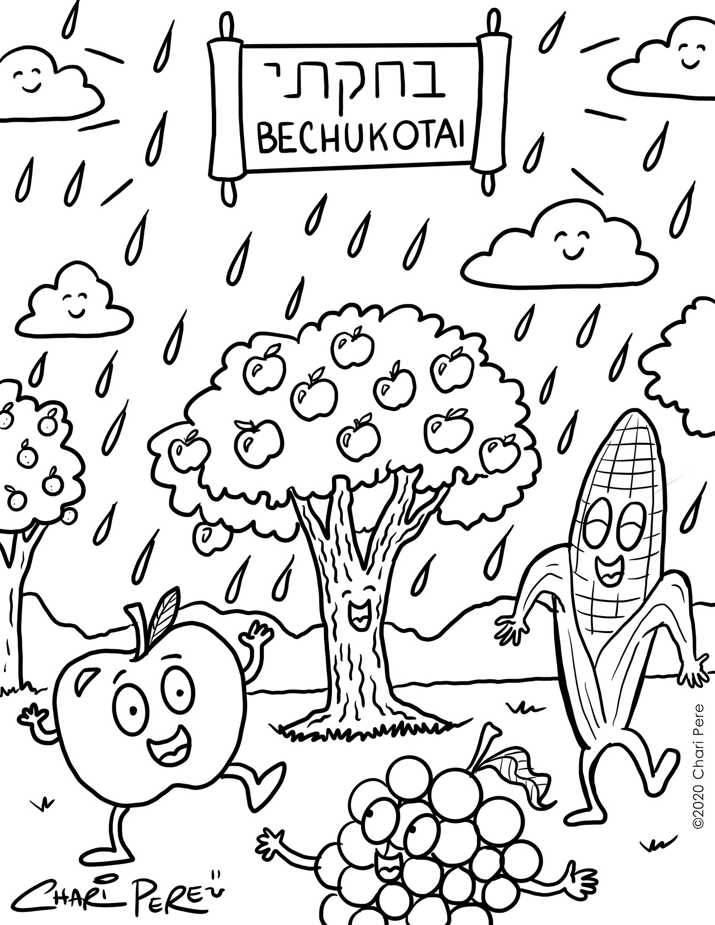 Behar-Bechukotai Coloring Page - by Chari Pere