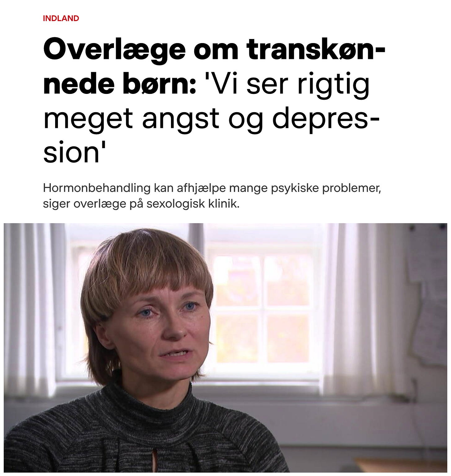 Chefen for kønsskifte til børn i Danmark ønsker ingen dialog med Dansk ...