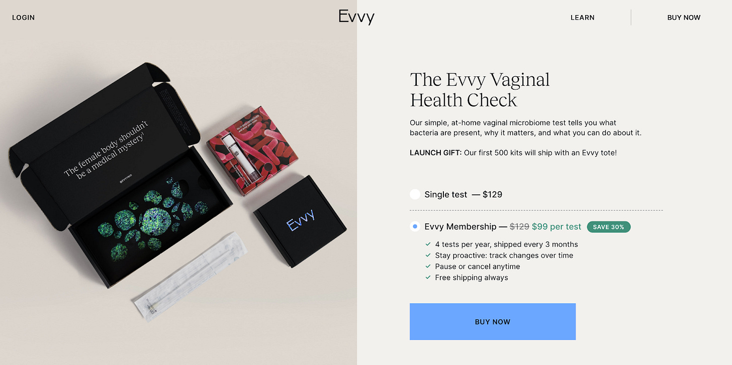 Evvy, an At-Home Test for the Vaginal Microbiome, is full of issues.