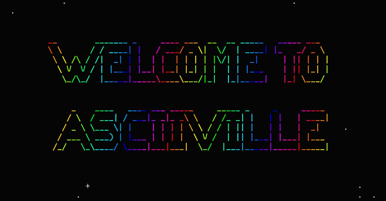 Welcome to "Asciiville" -- a massive collection of Ascii art and Linux terminal utilities