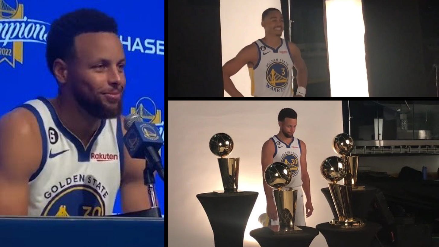 Warriors Media Day: Steph Curry responds to Giannis, Klay, Draymond, Wiseman + more