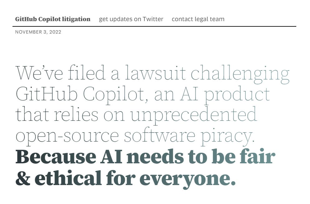 GitHub Copilot is Getting Sued - wentin’s newsletter