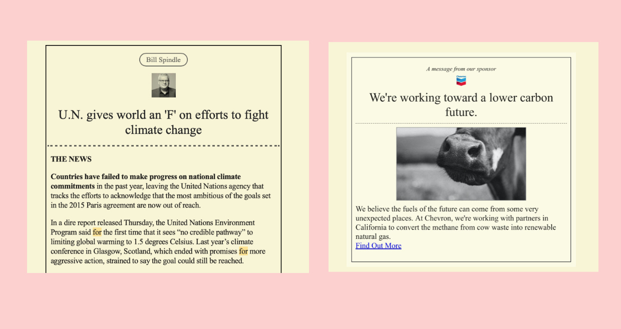 Semafor climate editor leaves over Chevron ads