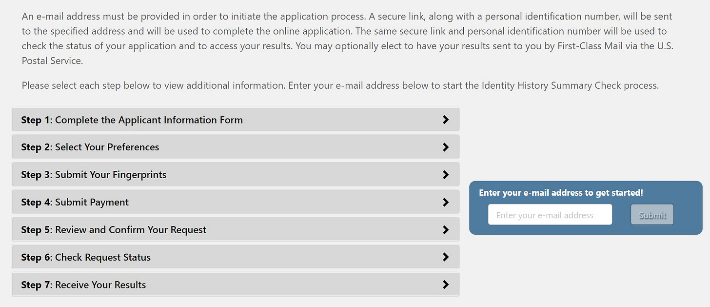 How to Get an FBI Criminal History Record Check