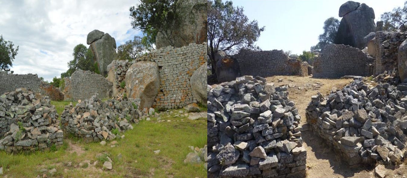 Stone palaces in the mountains : Great Zimbabwe and the ruined cities ...