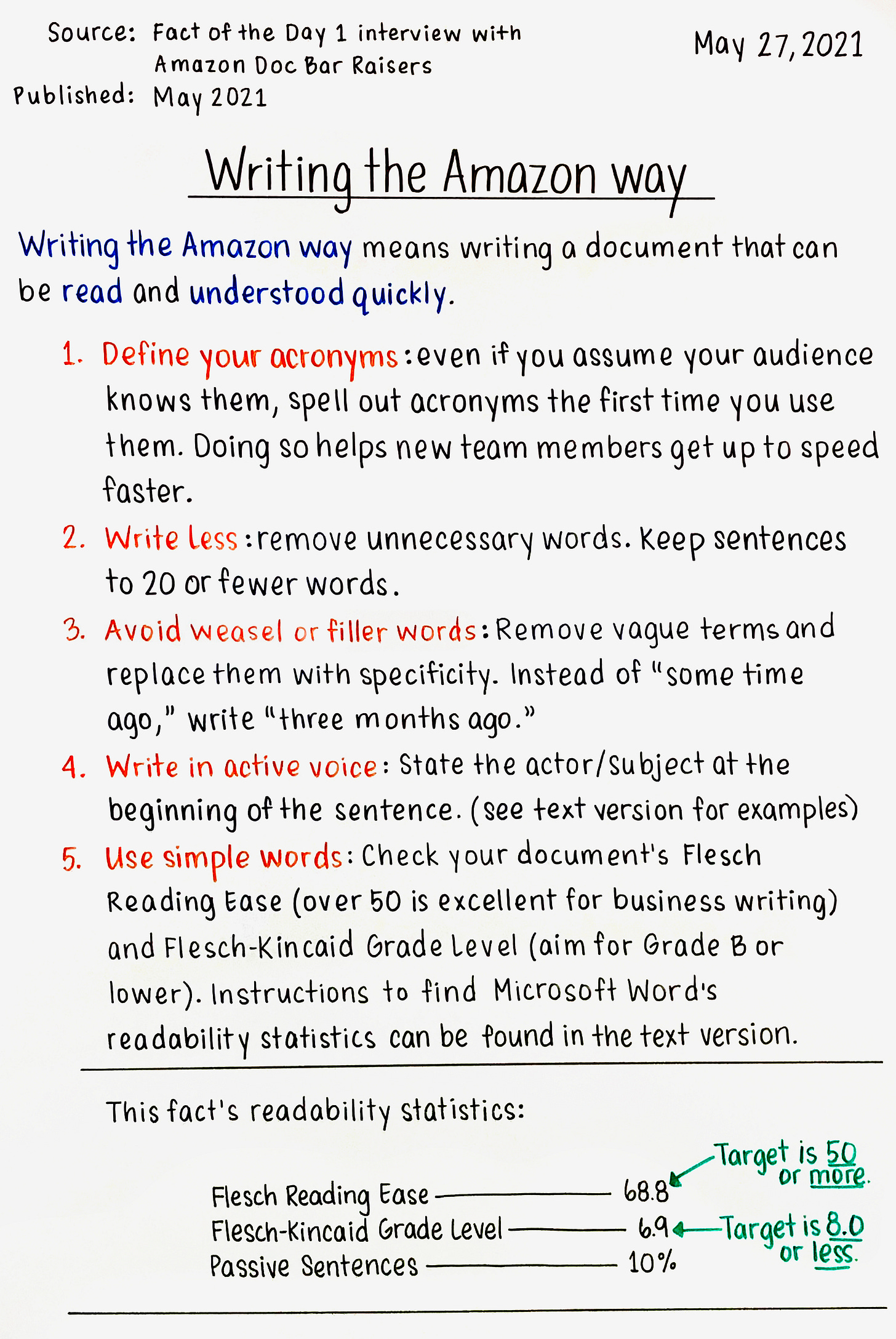 May 27: Writing the Amazon way - by Danny Sheridan