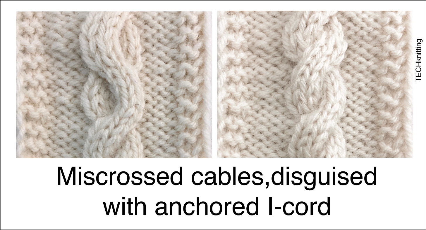 Cables crossed wrong - by TECHknitter - TECHknitting