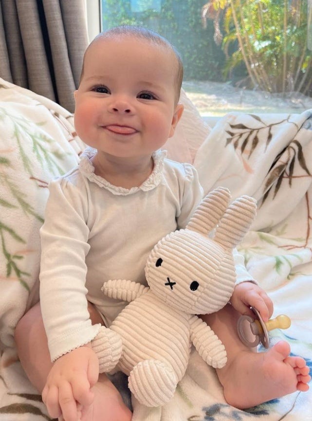 Bindi Irwin daughter Grace Warrior Powell sticks her tongue out for the ...