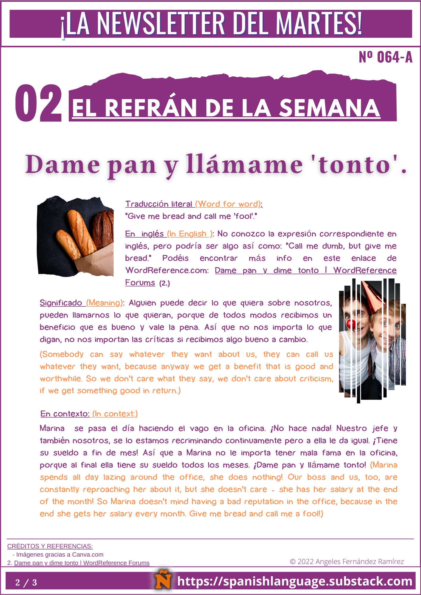 Tuesday's Spanish Language Newsletter! (064-A)