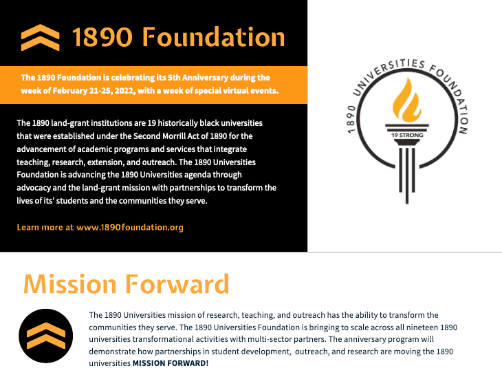 The 1890 Universities Foundation Celebrates 5 Years