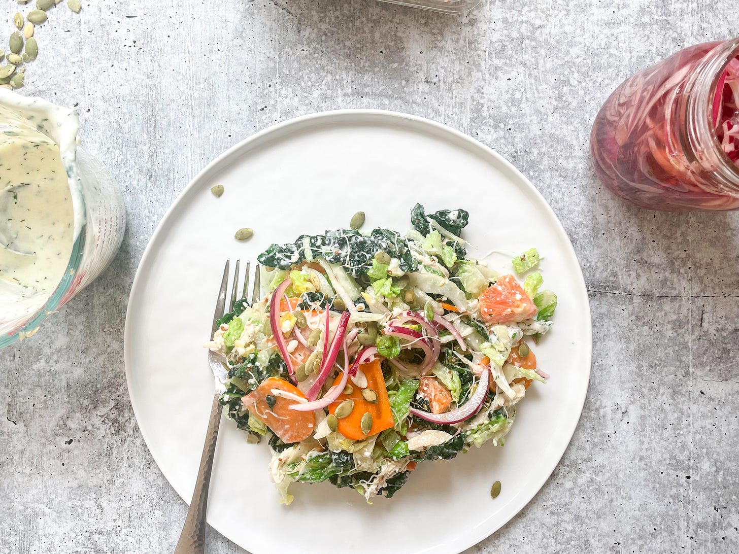 souvla-inspired chicken salad - by Caroline Chambers