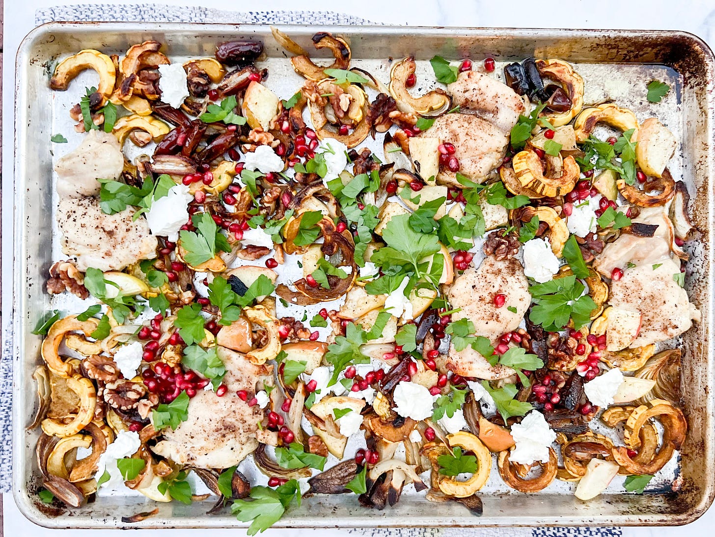 sheet-pan chicken and squash - by Caroline Chambers