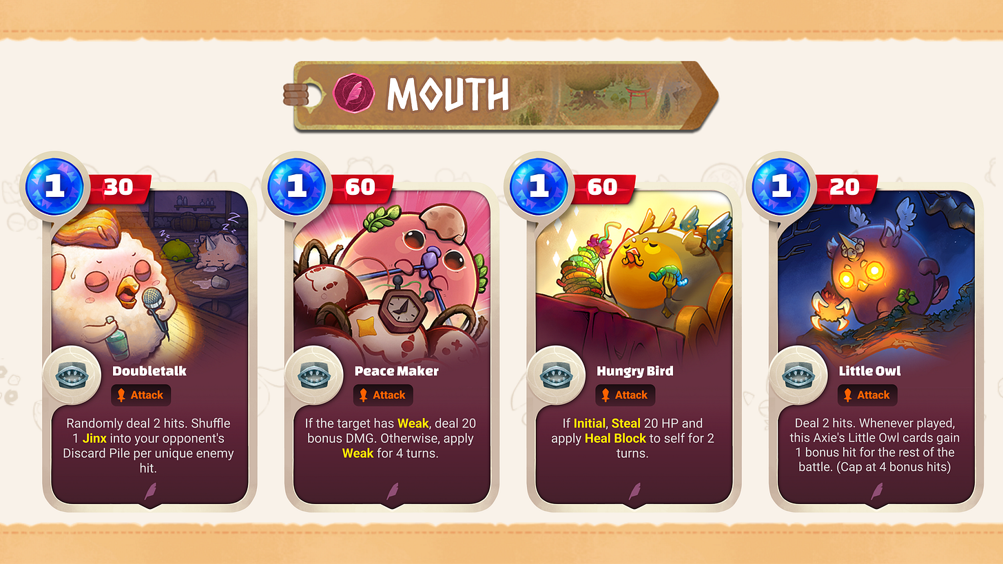 Axie Infinity S2 Bird cards バードカード！2022年12月12日 | 仮想通貨・ブロックチェーンゲーム